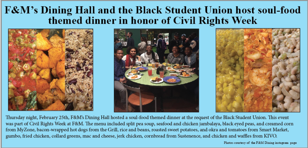 F&M’s Dining Hall, Black Student Union host soul-food themed dinner in ...